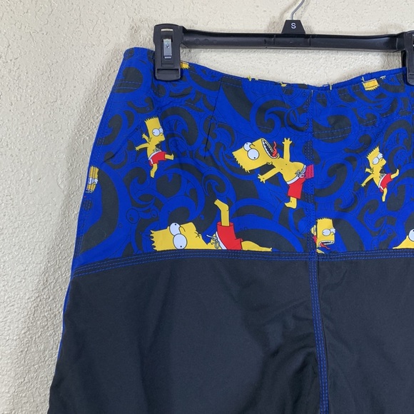 Simpsons | Swim | Simpsons Mens Shorts Swim Trunks Navy Blue Black Bart ...